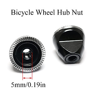 Pro Bamboo Kitchen 2pcs Bicycle Quick Release Lever Nut M5 Screw Non-Slip Nut Mountain Bike Quick Release Shaft All Aluminum Alloy Nut for Fixed Gear Road Bike Modified Parts