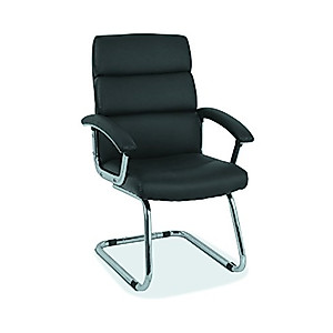 HON Traction Guest Chair with SofThread Leather, in Black (HVL102)