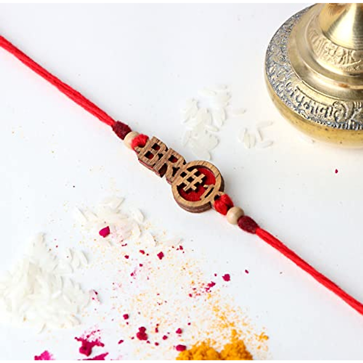 CHERKRAFT Rakhi for Small Brother Cartoon Wooden Rakhi/Superhero Rakhi for Small Bhai Bro Rakhi Thread (Bro 1)