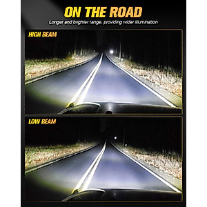 5.75" Motorcycle LED Headlights with Projector Hi/Lo Beam+ Amber/White DRL, Halo Ring, 5 3/4 Inch LED Sealed Beam Round Lights DOT Approved(2PCS)