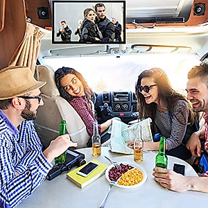 SYLVOX 27 Inch TV 12/24 Volt TV Full HD RV TV,1080P,Built-in DVD Player and FM Radio, for Home, RV Camper and Mobile Use