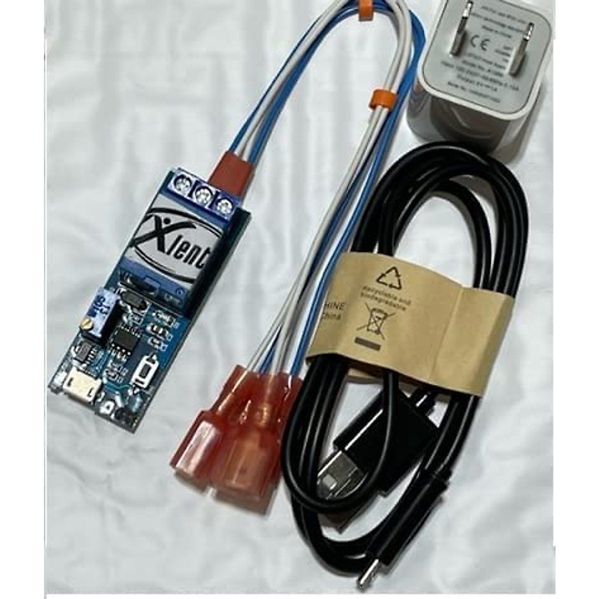 5 Volt Relay Switch KIT, NV 2020-2 Voice Control Your Fireplace from Anywhere and Works with Any Smart Outlet. (Relay Kit - with Power Adapter and Micro USB Cable) Xlentcomfortzone