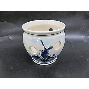 Crocus Indoor Forcing Kit - Ceramic Pot,Soil & 10 Blue Crocus Bulb, Great Gift