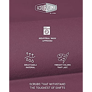 Landau Scrub Zone Relaxed Fit 2-Pocket V-Neck Scrub Top for Women 70221