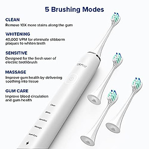 Torpyu Power Toothbrush and Water Flosser Combo, Professional Level Oral Care at Home, 4 Brush Heads and 7 Jet Tips, 600ML Detachable Tank for Healthier Gums (Grey)