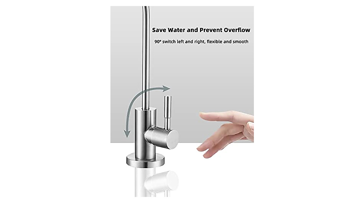 Lead-Free Kitchen Water Faucet - Brushed Nickel RO Sink Tap