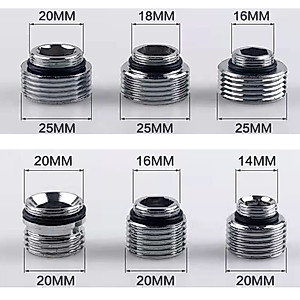 Brass Faucet Adapter, Male Thread Bathroom Tap Aerator Connector for Sink Faucet Water Purifier Adapter Aerator (M12 X G1/2")