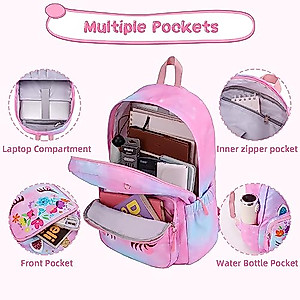 Unineovo Unicorn Backpack for Girls, Kids Preschool Kindergarten Backpacks,Cute Toddler Bookbag, School Bag for Elementary Back to School with Love Decoration