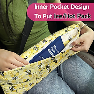 Mastectomy Pillow Hysterectomy Pillows C Section Recovery Must Haves Essentials Products Seat Belt Cushion Post Surgery Gifts for Women Breast Pillow Cushion with Insert Ice Pockets