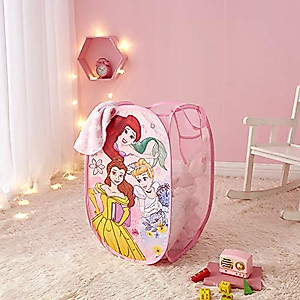 Disney Princess Pop Up Hamper with Durable Handles, 21"H x 13.5"W x 13.5" L