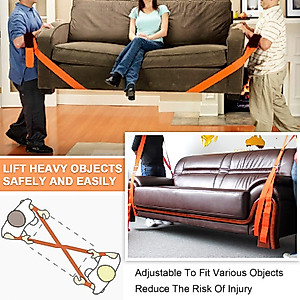 Moving Straps Lifting System Kit Moving Strap with Non-Slip Silicone for 2-Person and Widen Handle Lifting Straps for 1-Person for House-Moving, Furniture, Appliances, Boxes, Heavy Objects Moving