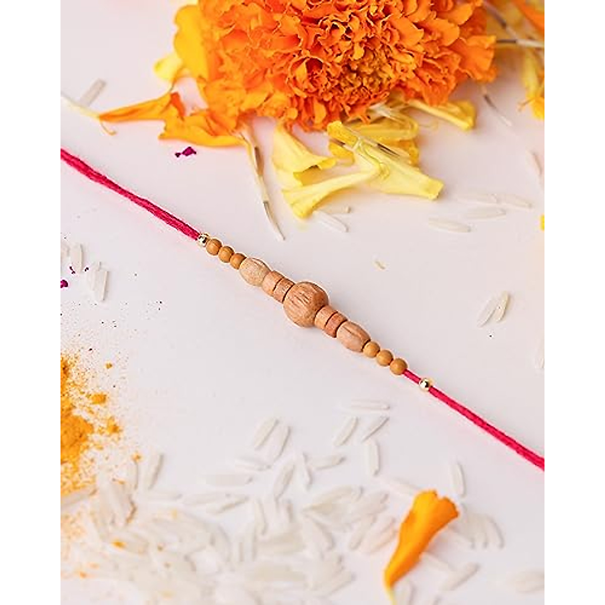 CHERKRAFT Rakhi for Brother Thread for Men/Boy Raksha Bandhan Rudraksha Rakhi Set of 2 (Design 4)