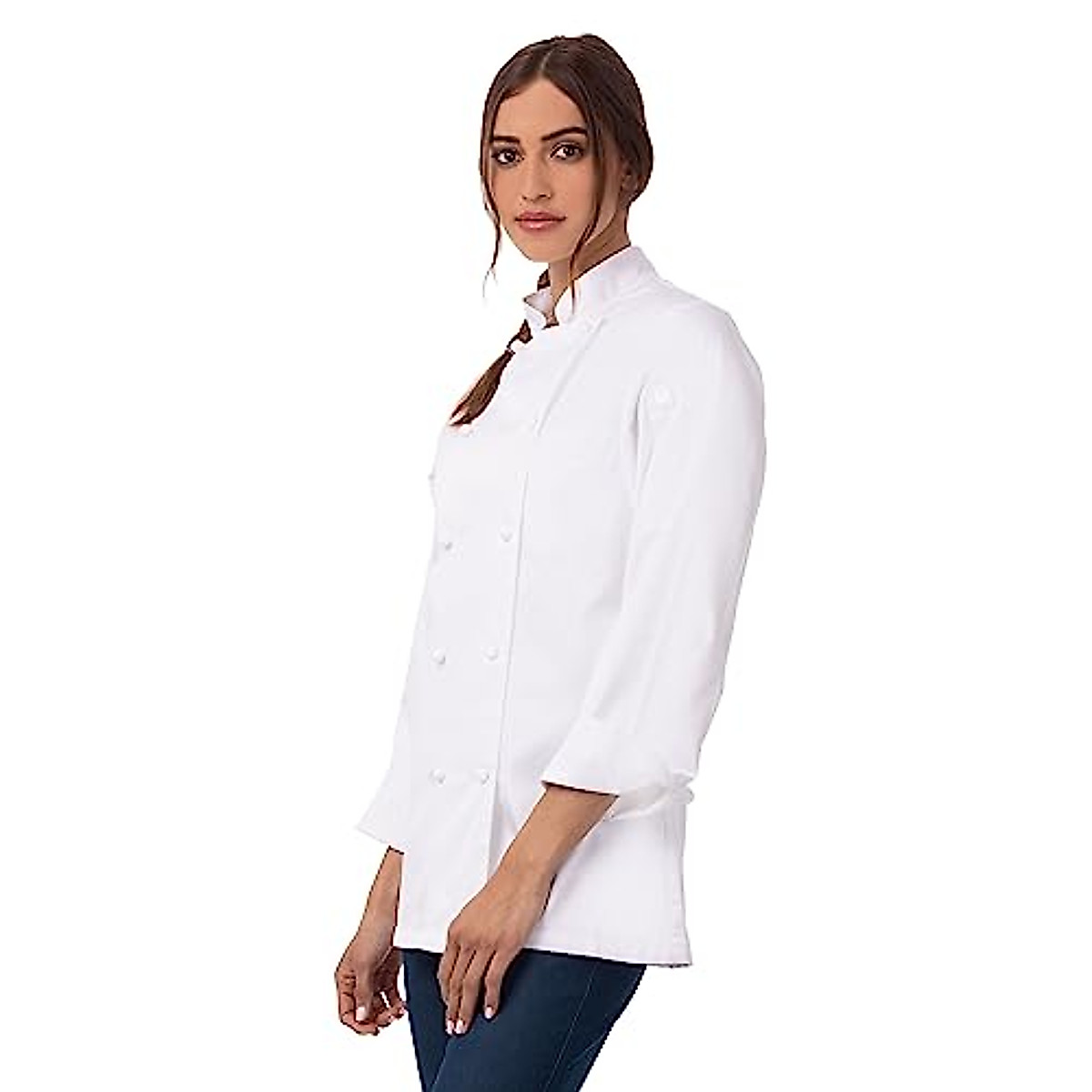 Chef Works Unisex Elyse Premium Cotton Chef Coat, White, X-Large