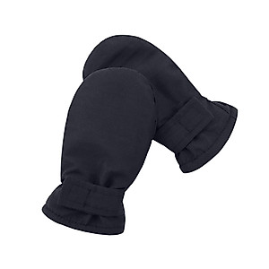 Zando Toddler Mittens Waterproof Snow Gloves Kids Gloves Lined Fleece Gloves Winter Warm Baby Mittens Toddler Gloves 01 Black 6-24 Months