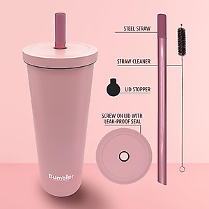 Double Bubble Boba Bundle Pink and Blue- Stainless Steel