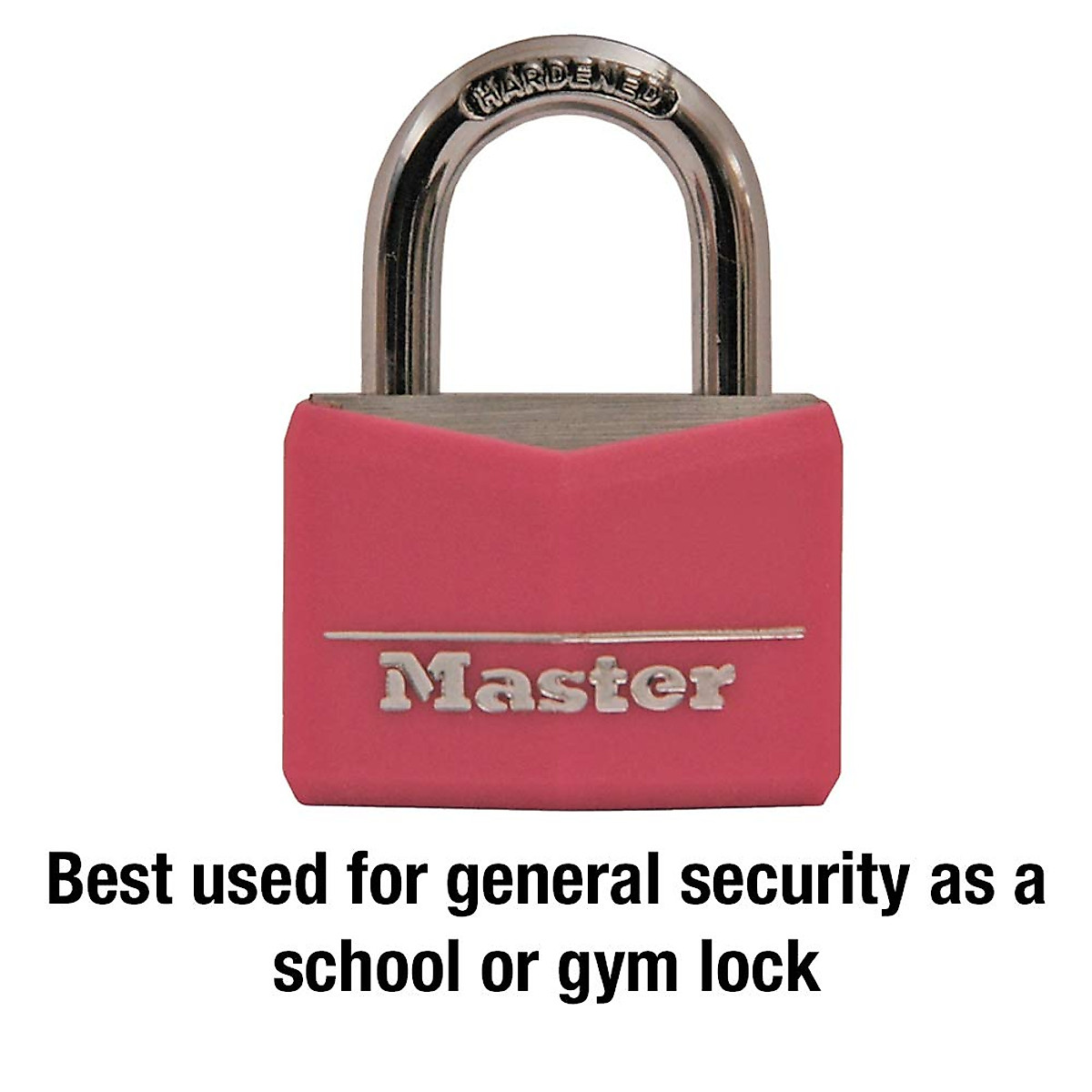 Master Lock 146D Covered Aluminum Keyed Padlock, 1-9/16 inches, Pink