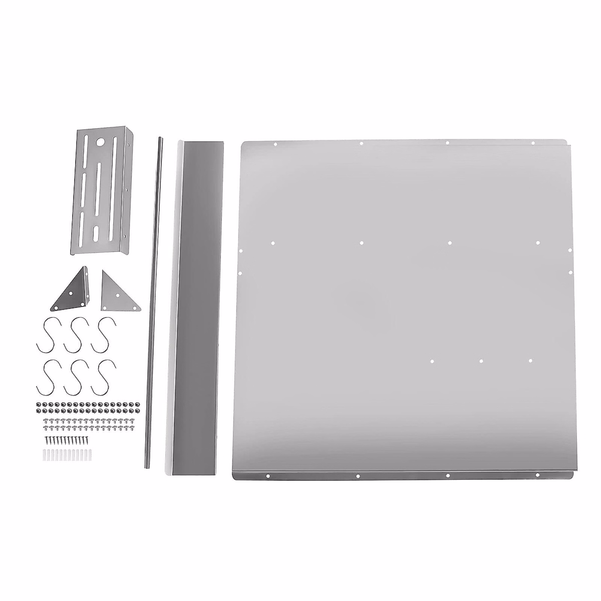 Range Backsplash - Stainless Steel Range Backsplash w/Shelf Splash Plate for Range Hoods Built-in Storage Shelf Hanging Rack Wall Shield Commercial grade 30 * 30.7 Inch