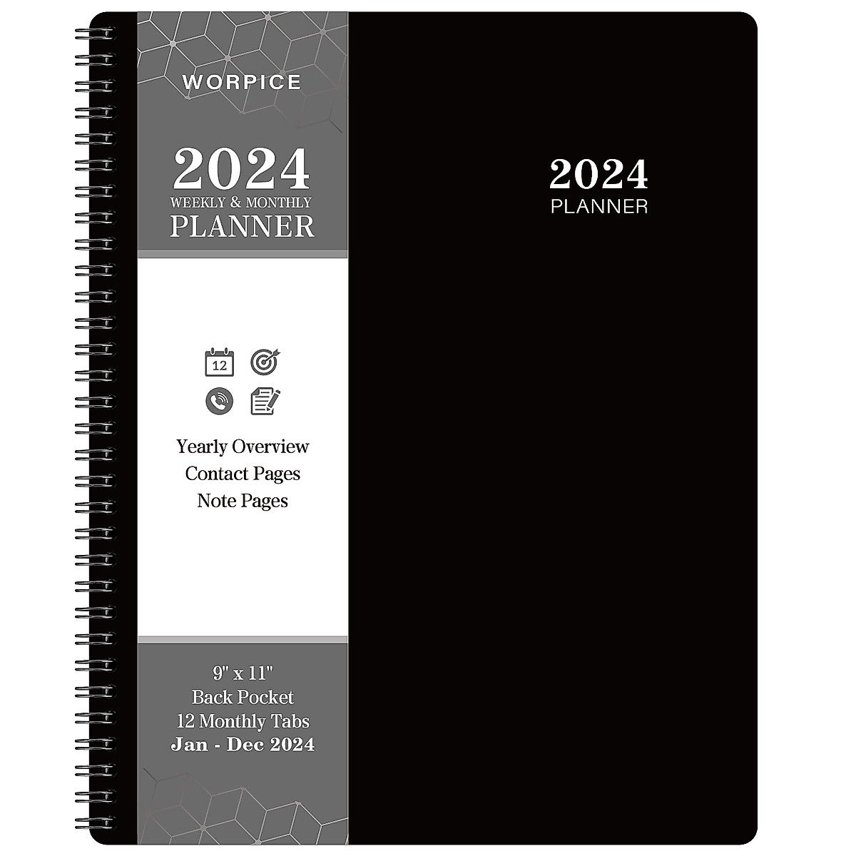 Planner 2023 - Weekly and Monthly Planner 2023, 9” × 11”, Planner 2023 from Jan 2023 to Dec 2023, Inner Pocket, Premium Paper, Twin-wire Binding, Make Your Life Productive