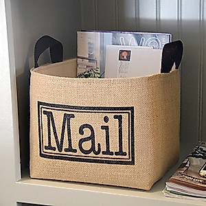 Mail Burlap Storage Basket