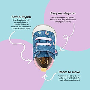 See Kai Run - Stevie II First Walker Shoe for Infants, Chambray/Happy, Infant 6