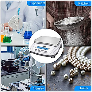 Lab Scale 5000g/0.01g High Precision Digital Scale Analytical Balance Electronic Scale for Kitchen Lab Weighing