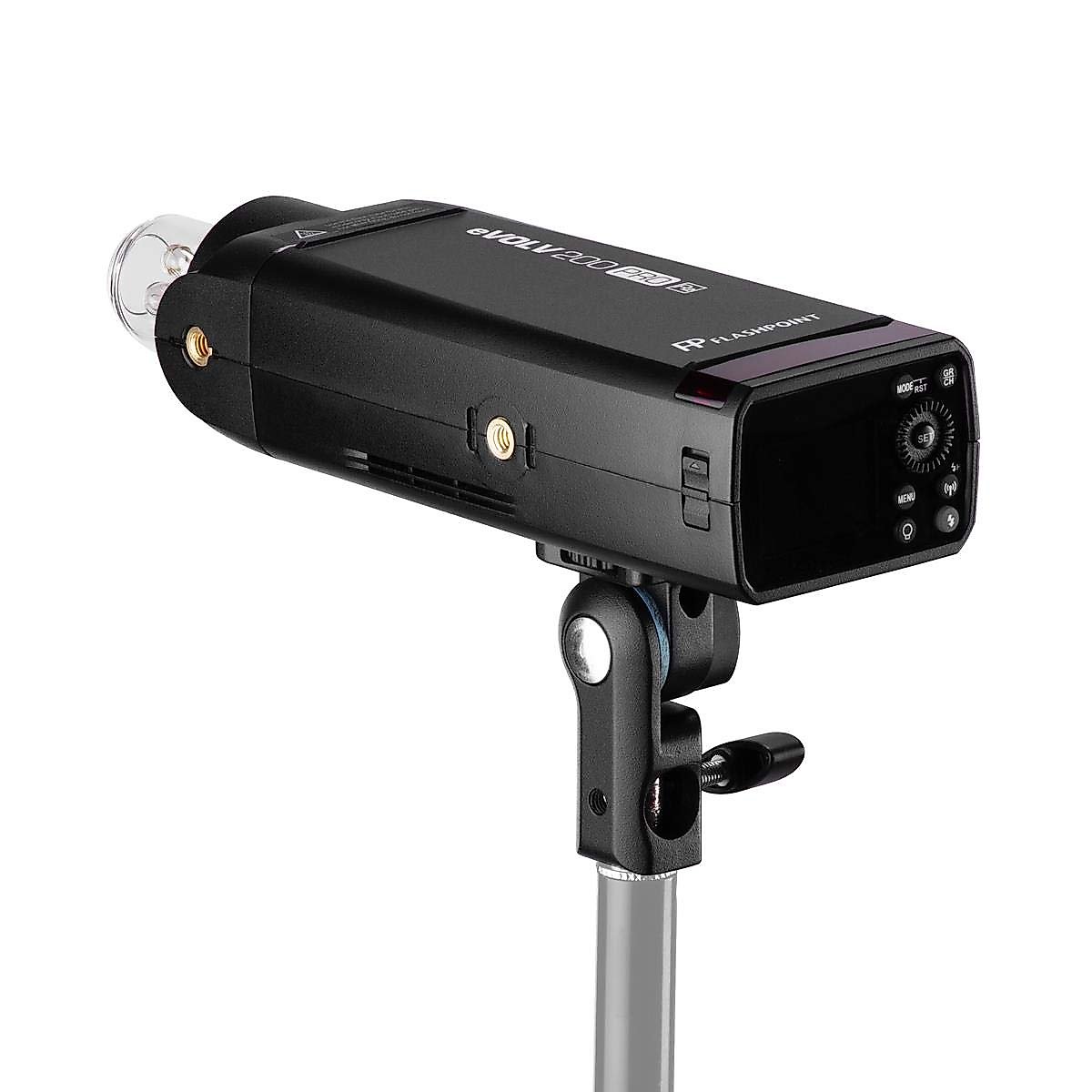 Flashpoint eVOLV 200 Pro TTL Pocket Flash Kit - AD200 Pro, Glow EZ Lock Quick Octa Large Softbox with Bowens Mount (36in), Handheld Grip S-Type Bracket Bowens Mount Holder for Speedlite Flash Softbox