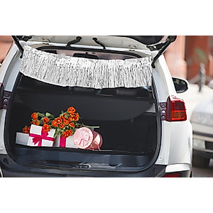 Black Parade Float Fringe,Black Fringe Banners,Black Fringe Garland,For Parade Float Decorations,Graduation Ceremony Decorations Festival Celebration,11.8 in x 9.8 ft,4 pack