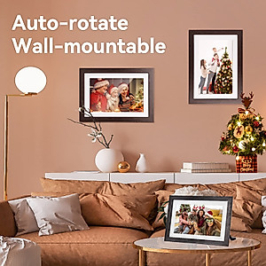 Frameo WiFi Digital Picture Frame 32GB Memory 10.1 Inch, 1280x800 HD IPS Touch Screen Photo Frame Electronic, Easy Setup, Share Photos or Videos Anywhere via Free Frameo APP