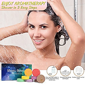 Vanten Shower Steamers 8PCS Shower Bombs with Essential Oils for Stress Relief, Shower Steamers Aromatherapy for Home SPA, Self Care Gifts for Women, Christmas Gifts, Relaxation Gifts for Women
