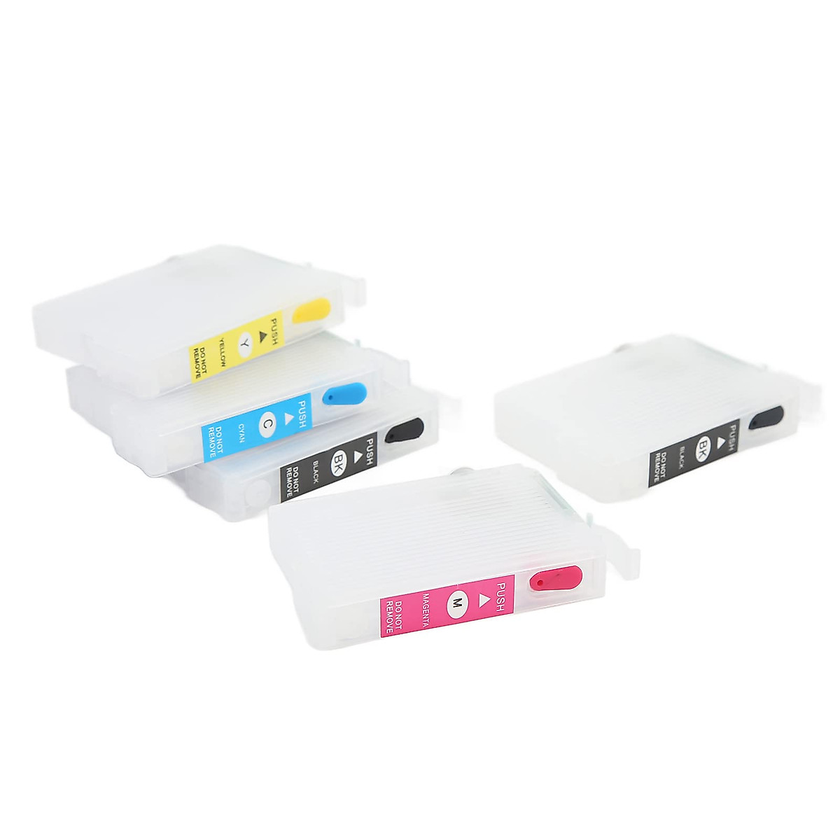 FTVOGUE Ink Cartridge Replacement, 5PCS PP 4 Colors Ink Cartridge Standard Color Ink Cartridges Replacement Cartridge Combo Pack Color, Inkjet Printer Ink