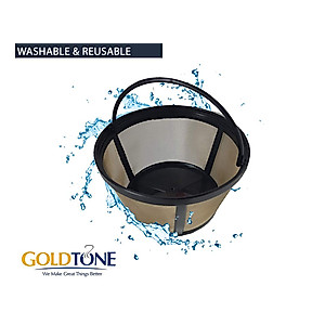 GOLDTONE Reusable 8-12 Cup Coffee Filter Flat-Bottom Basket fits Proctor Silex