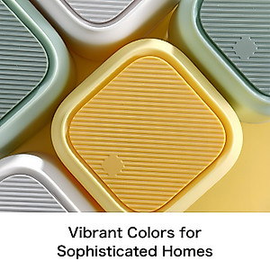 ABEETE Mini Countertop Trash Can with Press Top Lid, 0.66 Gal Small Garbage Can Pop-Up for Desk, 2.5L Tiny Wastebasket Cute Dog Proof Trash Bin for Baby Bedroom, Bathroom Vanity Top, RV-White