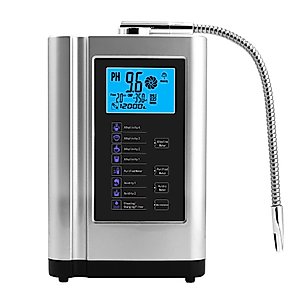 AlkaDrops Water Ionizer, Water Purifier Machine PH 3.5-10.5 Alkaline Acid Water Machine,Up to -500mV ORP, 8000 Liters Per Filter,7 Water Settings,Auto-Cleaning,Intelligent Voice(Silver)