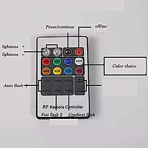 TOPKU Battery LED Strobe Light, Rechargeable Magnetic Flashing Emergency Warning Beacon,8 Color Remote Control, Univisal for Vehicles