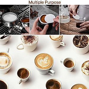 BERRYLION 600pcs Coffee Paper Filter, 53mm Unbleached Coffee Filter Paper Round Coffee Maker Filters, Compatible with 54mm Portafilters Baskets, Disposable Coffee Tea Filters