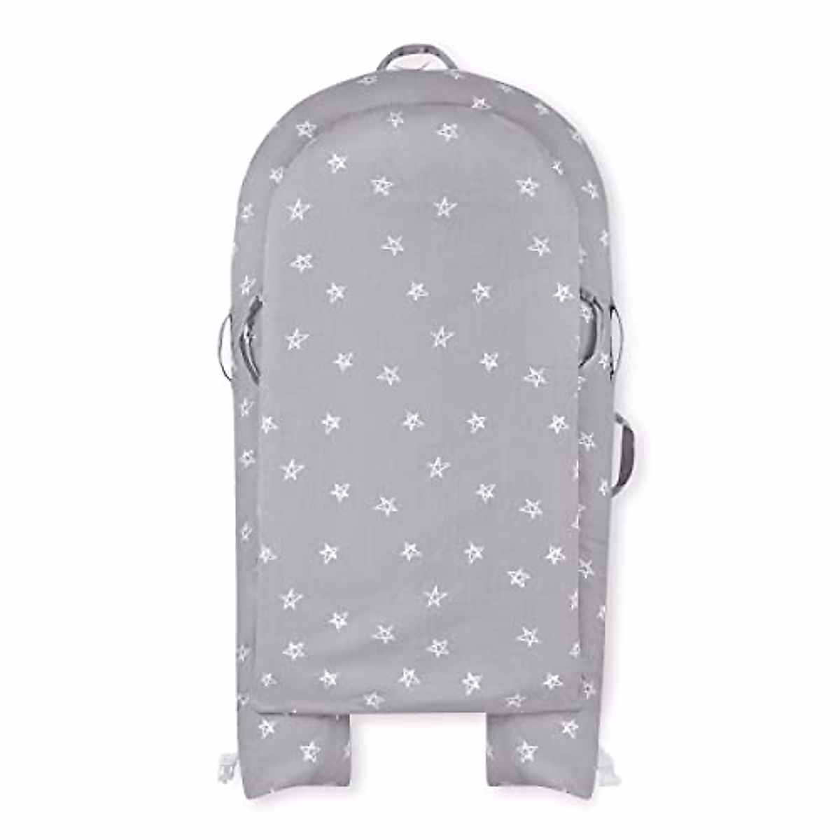 Newborn Lounger Cover for DockATot Deluxe | Cover Replacement Only for Baby Nest | 100% Cotton | Includes “Hello World” Sign (Silver) | The Cover is not Created by Dockatot