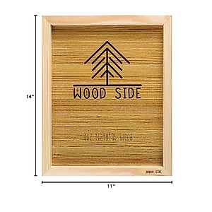 Wood Side Wooden Poster Picture Frame 16x20-100% Natural Eco Unfinished Solid Pine Wood with Thick Borders for Wall Mounting Photo Frame