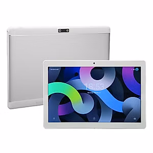 Acogedor 2 in 1 Tablet, 10.1in Gaming Tablet with BT Keyboard, Mouse, Earbuds, 10 Core CPU, 12GB RAM 256GB ROM, 8+20MP Dual Cam, Support 5G WiFi, for Android 12.0 (Silver)