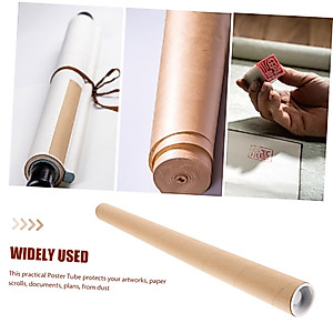 SHINEOFI Paper Tube Posters Portable Paper Poster Tube Drawings Storage Case Mailing Tube Art Carrying Case Poster Carrying Tube Paper Storage Tube Poster Tubes Storage Box Kraft Paper