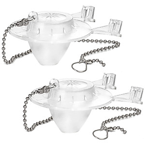 Hibbent Toilet Flapper Replacement Compatible with Gerber 99-647 2 Pack, 2 InchToilet Flapper with Stainless Chain and Hook - Easy to Install