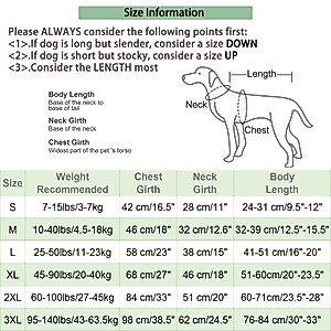 Dog Recovery Suit Body Suit After Surgery Dog Onesie Cone Alternatives Spay Neuter Suit Surgical Recovery Suit for Female Male Dogs (XXX-Large, Red)