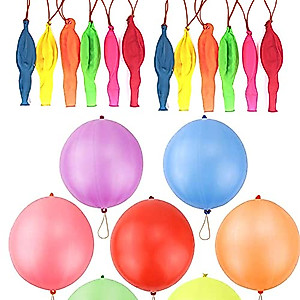 20 Pcs Punch Balloons,Party Favors Punching Balls Balloons with Rubber Bands Attached for Kids Party Favors,Gifts,Daily Games,Weddings,Classroom Decoration(Color Random)