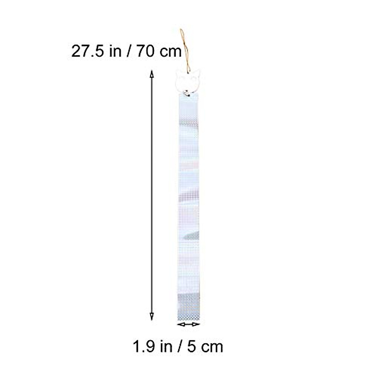 generic 10Pcs Hanging Reflective Bird Detterent Device Double Sided Reflective Tape Bird Scare Ribbon Reflective Hanging Spinners Keep Birds Away from Your Garden Farm