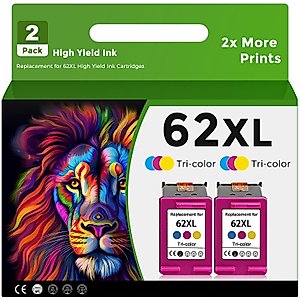 Relcolor Remanufactured Ink Cartridge Replacement for HP 62XL 62 XL Color for 5540 5542 5545 5640 5642 5660 5664 5665 7640 7645 8000 200 250 5740 5742 5743 5745 8040 8045 printer
