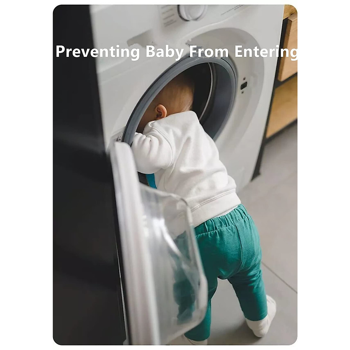 Front Load Washer Door Prop, Magnetic Washing Machine Door Holder, Keep Washer Door Open, Flexible Prop Fits Most Washing Machines