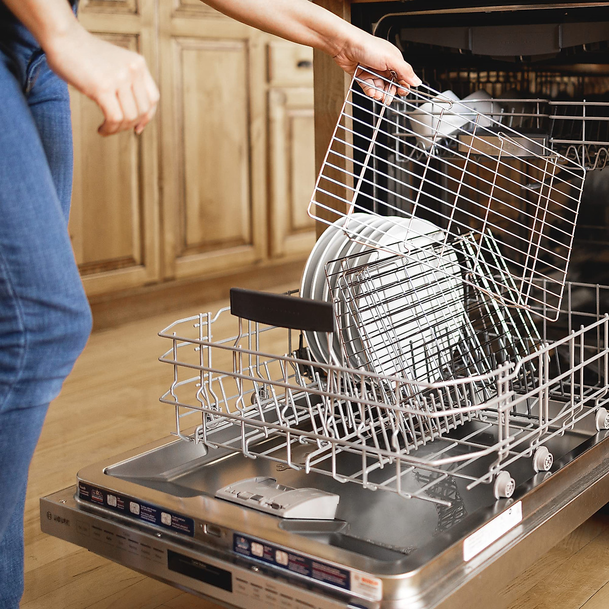 KITCHENATICS 4-Tier Stackable Cooling Racks for Baking, 100% Stainless Steel Wire Rack, Oven Safe Baking Rack, Oven Rack for Pizza, Cake, Bread, Cooling Rack for Cooking and Baking, Cookie Rack 15x10