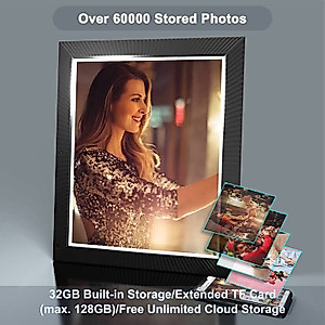 17-inch Dual-WiFi Digital Picture Frame - Digital Photo Frame, 32GB, Motion Sensor, Full Function, Sharing Photos and Videos via App or Email, Unlimited Cloud Storage, Wall Mountable