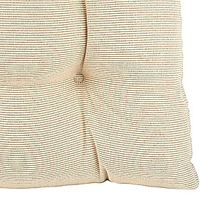 Klear Vu Saturn Non Slip Seat Cushion, Button Tufted Sitting Pillow with Durable Fabric Cover, Ideal for Dining, Office or Rocking Chair, 18" x 20" x 3", Set of 1, Natural