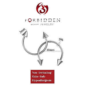 Pair of 20g 3/8" Surgical Steel Horseshoe Earrings