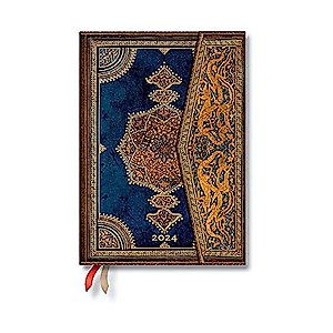 Safavid Indigo (Safavid Binding Art) Midi 12-month Dayplanner 2024